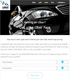Uber Fare Finder; Find, Estimate, & Dispatch Your Ride ...