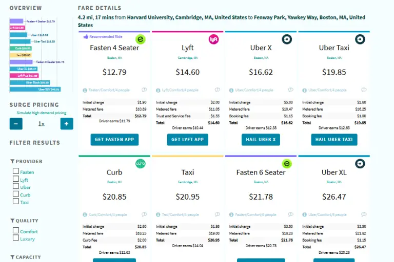 Learn how to use RideGuru's fare comparison calculator - TaxiFareFinder ...